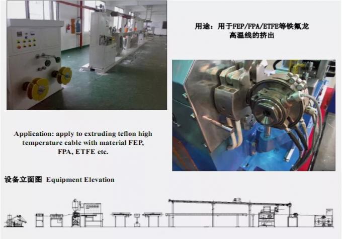 High Temperature Wire And Cable Extrusion Line With Material FEP FPA ETFE